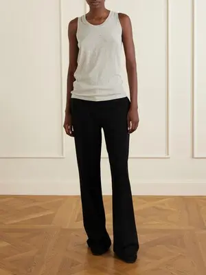THE ROW Coleman Mid-rise Wool-twill Wide-leg Pants