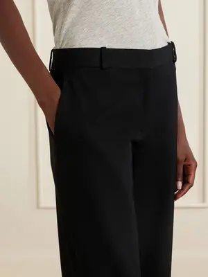 THE ROW Coleman Mid-rise Wool-twill Wide-leg Pants