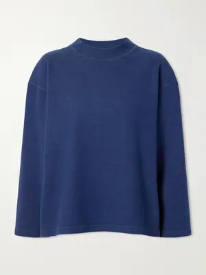 THE ROW Kate Cotton-blend Sweatshirt - Blue