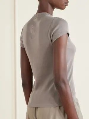 Rick Owens Level Cropped Cotton-jersey T-shirt
