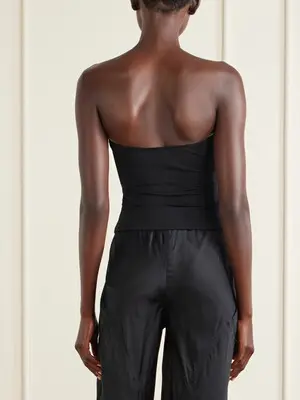 Rick Owens Alannah Strapless Cut-out Stretch-jersey Top