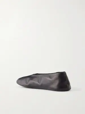 THE ROW Stella Shearling-lined Leather Ballet Flats