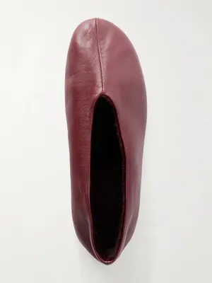 THE ROW Stella Shearling-lined Leather Ballet Flats