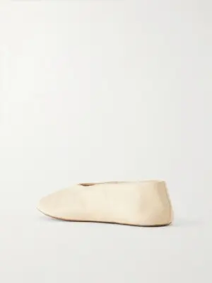 THE ROW Stella Shearling-lined Leather Ballet Flats