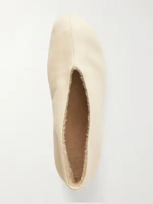 THE ROW Stella Shearling-lined Leather Ballet Flats