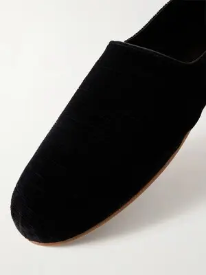 THE ROW Ponti Velvet Slippers
