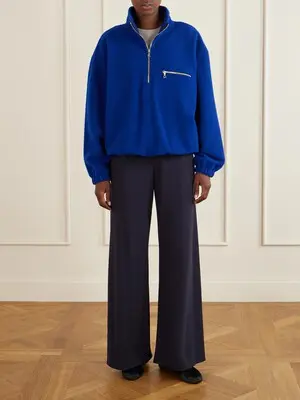 RIER Riere "polar" Wool-fleece Half-zip Sweatshirt