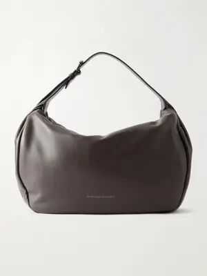 Brunello Cucinelli Leather Shoulder Bag - Black