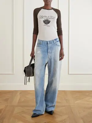 Acne Studios Printed Cotton-ribbed T-shirt