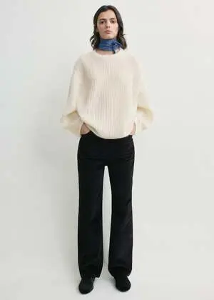 TOTEME Mohair Blend Rib Knit - Ecru