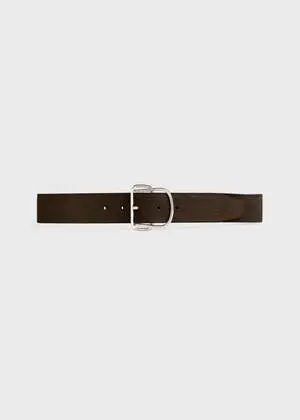 TOTEME Swirl Suede Belt - Pepper