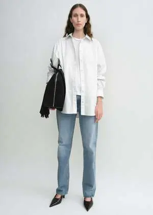 TOTEME Classic Tumbled Cotton Shirt - White