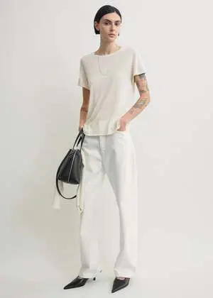 TOTEME Silk Tee - Ecru