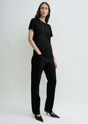 TOTEME Silk Tee - Black