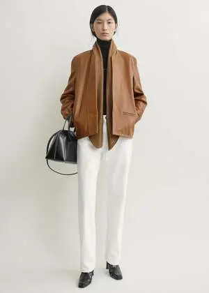 TOTEME Minimal Biker Jacket - Copper