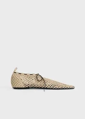 TOTEME Crochet Ballerinas - Vanilla