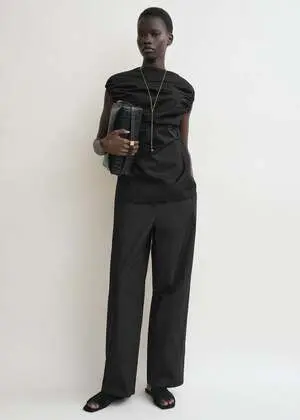 TOTEME Gathered Top - Black
