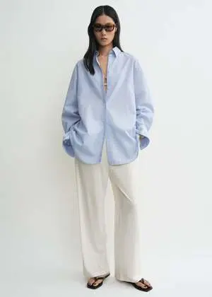 TOTEME Oversized Summer Shirt - Sky