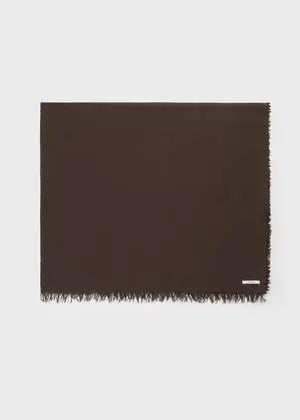 TOTEME Light Wool Blanket Scarf - Chocolate