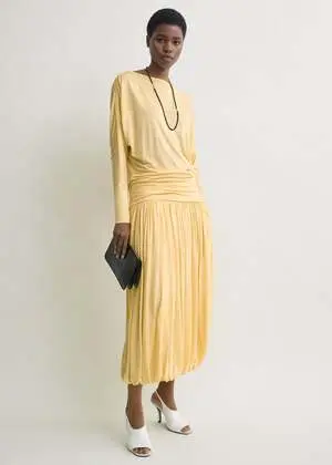 TOTEME Boatneck Jersey Top - Champagne