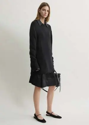 TOTEME Long Open Weave Knit - Black