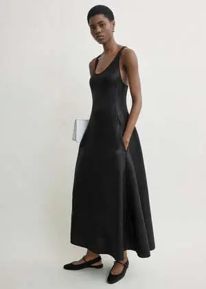 TOTEME Sculpted Cotton Dress - Black