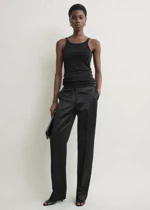TOTEME Fluid Slip Top - Black