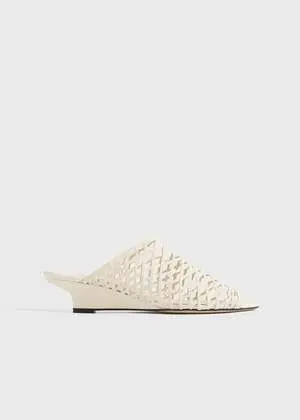 TOTEME Summer Woven Mules - Macadamia