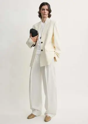 TOTEME Raw Lapel Jacket - Ecru