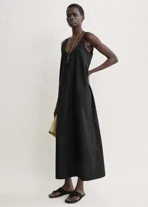 TOTEME Scoop Poplin Dress - Black