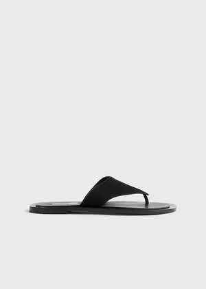 TOTEME T-bar Suede Sandals - Black