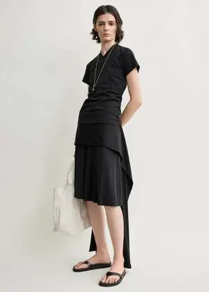 TOTEME Tie-waist Jersey Shorts - Black