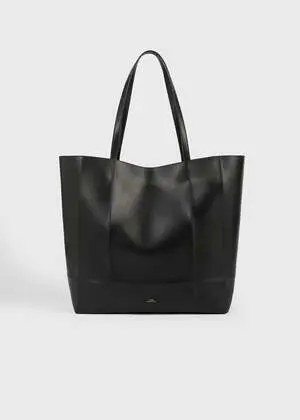 TOTEME Roam Leather Tote - Black