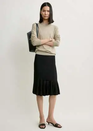 TOTEME Fluted Knit Skirt - Black