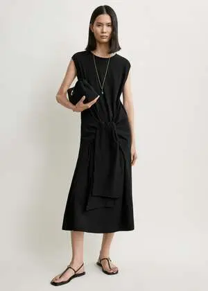 TOTEME Tie-waist Jersey Dress - Black