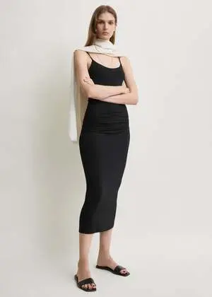 TOTEME Draped Slip Dress - Black