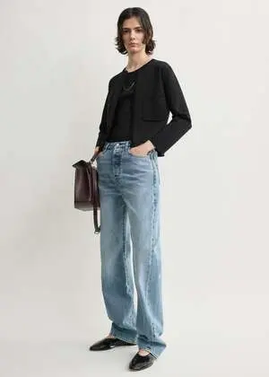 TOTEME Classic Compact Knit Cardigan - Black