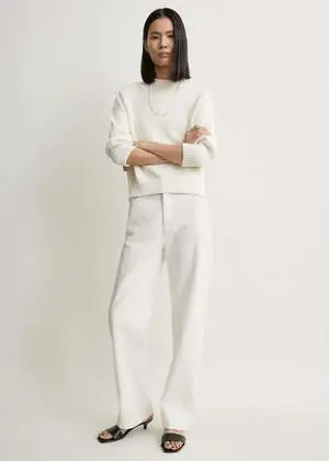 TOTEME Oversized Crew Knit - Macadamia