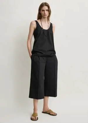 TOTEME Cropped Trousers - Black