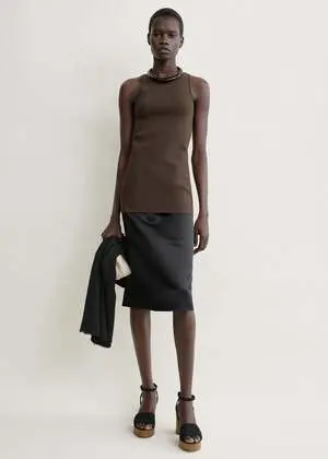 TOTEME Classic Compact Knit Tank - Walnut