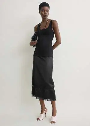 TOTEME Layered Satin Skirt