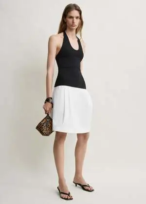 TOTEME Compact Knit Halter Top - Black