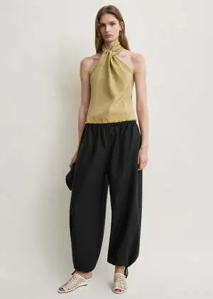 TOTEME Twist Halter Top - Cumin