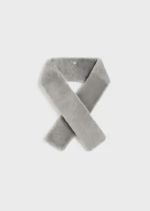 TOTEME Shearling Tuxedo Scarf - Grey