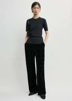 TOTEME Monogram Devoré Pj Bottoms