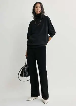 TOTEME Straight Cord Trousers - Black