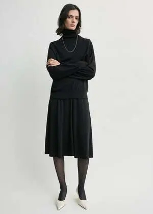 TOTEME Short Fluid Jersey Skirt - Black