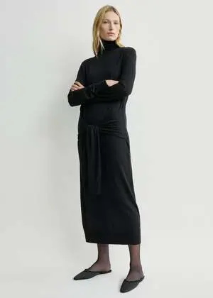 TOTEME Double-sleeve Turtleneck Dress - Black