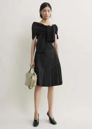TOTEME Beaded Pleat Skirt - Black