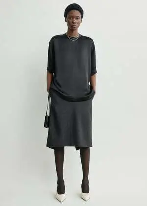 TOTEME Satin Tee - Black